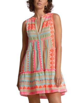 Click here for Elan V Neck Mini Swim Cover-Up Dress prices
