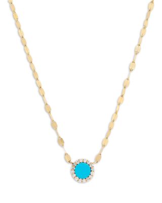 Click here for Lana Jewelry Turquoise & Diamond Halo Pendant Neck... prices