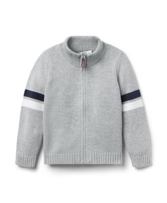 Click here for Janie and Jack Boys The Stripe Sweater Jacket - Li... prices