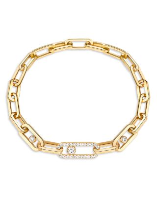 Click here for Messika 18K Yellow Gold Move Link Diamond Curb Cha... prices