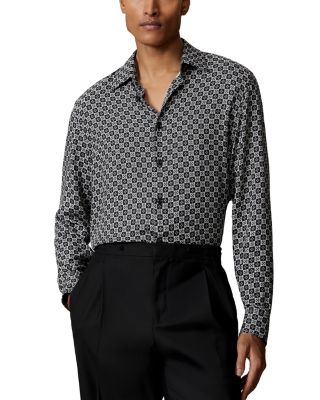 Click here for Reiss Long Sleeve Printed Button Front Shirt prices