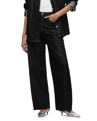 Hudson Bailey Relaxed Barrel Jeans in Metallic Rinse | Bloomingdale's Women