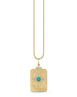 Click here for Sydney Evan 14K Yellow Gold Diamond & Turquoise Ey... prices