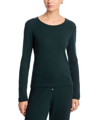 Click here for Leset Pointelle Long Sleeve Top prices