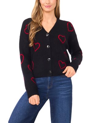 Click here for CeCe Heart Jacquard Cardigan prices