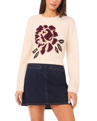 Click here for Vince Camuto Rose Crewneck Pullover Sweater prices