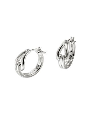 Click here for John Hardy Sterling Silver Surf Polished Hoop Earr... prices