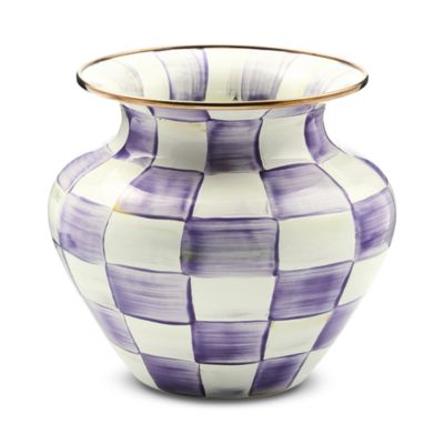 Click here for MacKenzie-Childs Violet Check Large Vase prices