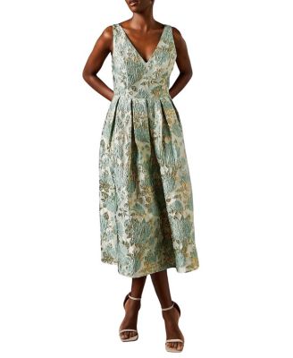 Click here for Coast V-Neck Jacquard Midi Dress prices