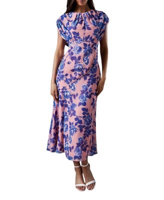 Click here for Coast Cap Sleeve Floral Chiffon Midi Dress prices