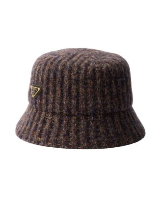Click here for Prada Melange Knit Bucket Hat prices