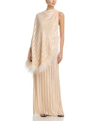 Click here for Johanna Ortiz One Shoulder Cape Gown prices
