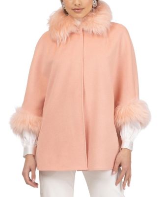 Click here for Gorski Select Wool Cape with Select Lamb Collar an... prices