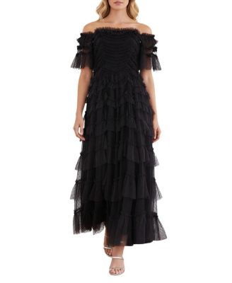 Click here for Needle & Thread Aviana Off-Shoulder Gown prices