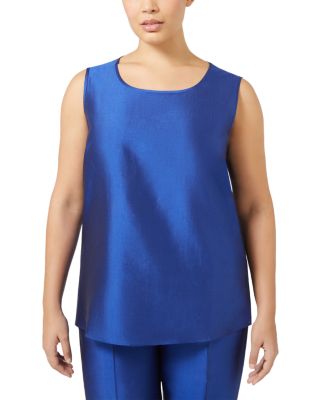 Click here for Marina Rinaldi Mrtandem Silk Shantung Top prices