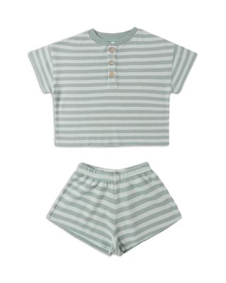 Click here for Rylee + Cru Boys Waffled Striped Tee & Shorts - Ba... prices