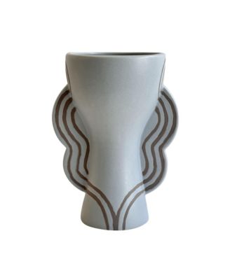 Click here for Tov Furniture Ceramic Line Art Goblet Vase prices