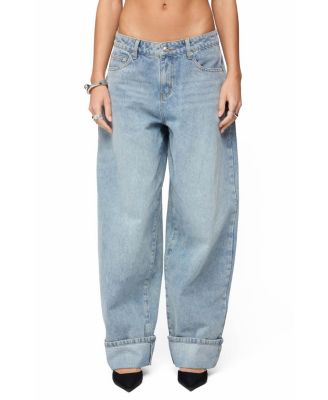 Click here for Edikted Magda Low Rise Acid Wash Jeans prices