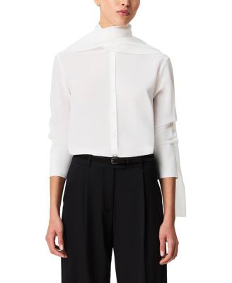 Click here for Another Tomorrow Signature Bow Blouse prices