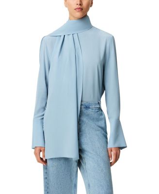 Click here for Another Tomorrow Signature Bow Blouse prices