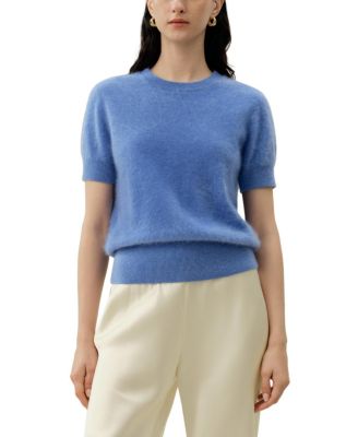 Click here for Lilysilk Brushed Cashmere Short-Sleeve Sweater prices