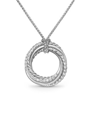 Click here for Crossover Pendant Necklace in Sterling Silver with... prices
