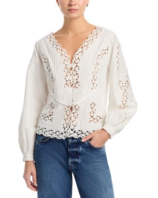 Sea Sofia Emb Long Sleeve Blouse | Bloomingdale's Women