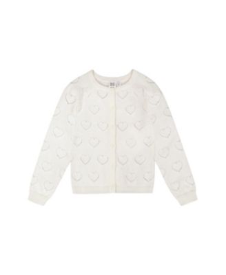 Click here for Deux par Deux Girls Pointelle Knit Long Sleeve Car... prices