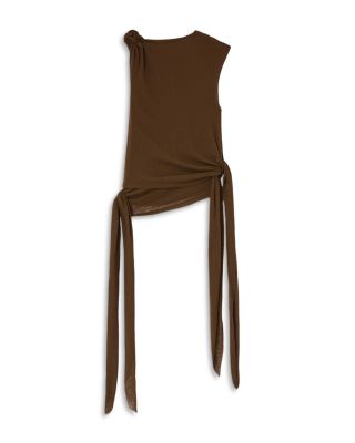 Click here for Ganni Mesh Tie Top prices