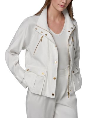 Click here for Donna Karan New York Patch Pocket Zip Jacket prices
