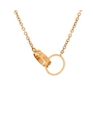 Click here for Pre-Owned Cartier Love Interlocking Necklace 18K R... prices