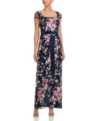 Click here for Adrianna Papell Cascading Floral Column Gown prices
