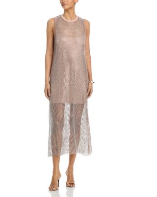 Click here for Aqua Crystal Mesh Midi Dress - Exclusive prices