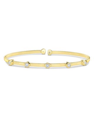 Click here for Shy Creation 14K Yellow Gold Diamond Bezel Bangle... prices
