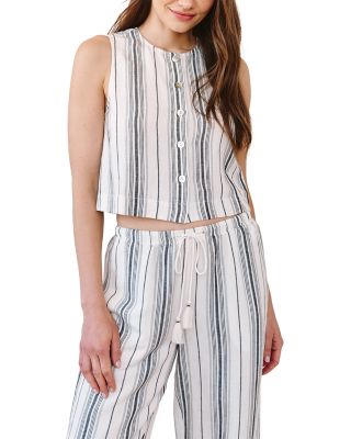 Click here for Bella Dahl Sleeveless Button Front Top prices