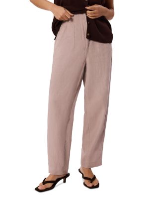Click here for Whistles Petite Linen Barrel Leg Trousers prices