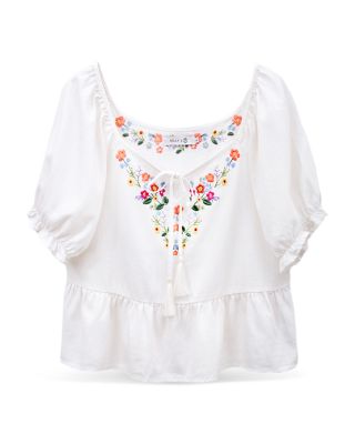 Click here for Billy T Petal Song Embroidered Denim Top prices