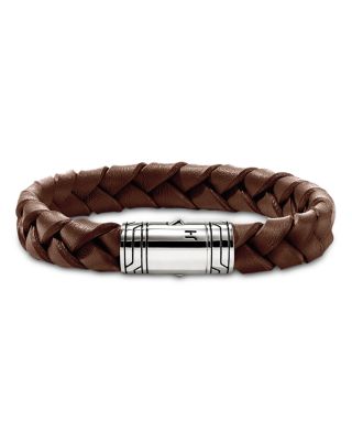 Click here for John Hardy Sterling Silver Mens Braided Leather Br... prices