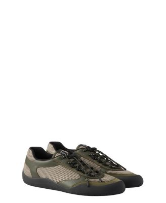 Click here for Prada Mens Speedrock Leather And Mesh Fabric Sneak... prices