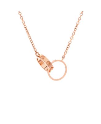 Click here for Pre-Owned Cartier Love Interlocking Necklace 18K R... prices
