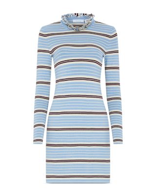 Click here for Rabanne Striped Chain Mini Dress prices