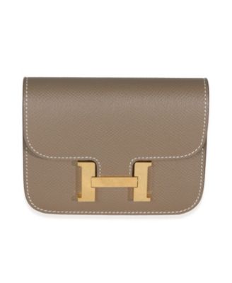 Click here for Pre-Owned HERMES Constance Slim Wallet Leather Han... prices