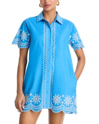 Click here for French Connection Alissa Embroidered Collared Mini... prices