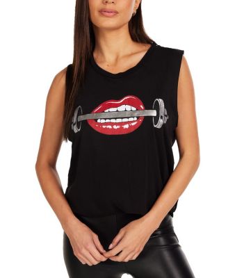 Click here for Lauren Moshi Kerry Barbell Lip Tee prices