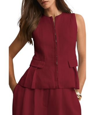 Click here for Mint Velvet Womens Tailored Tie Back Waistcoat prices