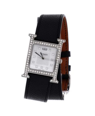 Click here for Pre-Owned HERMES Heure H Quartz Watch in Stainless... prices
