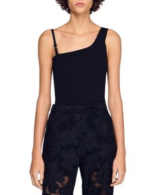 Click here for Sandro Miami Asymmetric Knit Sweater prices