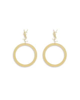 Click here for Saint Laurent Cassandre Pendant Hoop Earrings prices