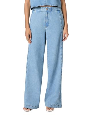 Click here for Paige Rumi High Rise Wide Leg Jeans in Revolution prices