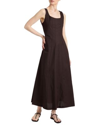 Click here for Santorelli Pagina Sleeveless Maxi Cotton Dress prices